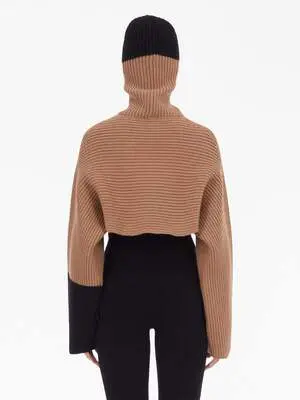FERRAGAMO Colour-block Ribbed Jumper - Neutrals