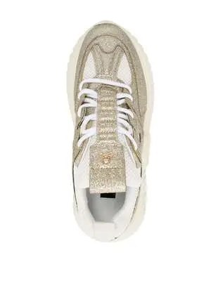 Philipp Plein Runner Glitter-embellished Sneakers - Gold