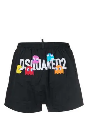 Dsquared2 X Pac-man Logo-print Swim Shorts