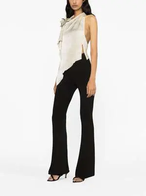 Stella McCartney Ribbed-knit Flared Trousers