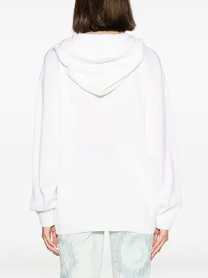 MSGM Logo-embroidered Wool-cashmere Hoodie