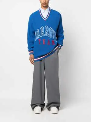 BARROW Intarsia-knit V-neck Jumper