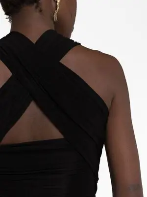 Saint Laurent Halterneck Ruched Top