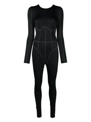 NOIRE SWIMWEAR Contrasting-stitch Swimsuit - Black