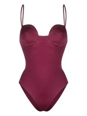 NOIRE SWIMWEAR Tonal-stitch Detail Swimsuit - Pink