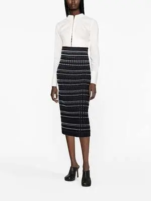 Alexander McQueen Fitted Midi Skirt