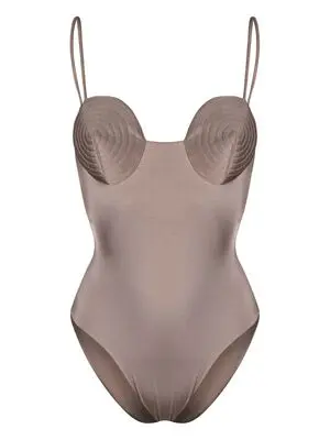 NOIRE SWIMWEAR Round-neck One-piece Swimsuit - Neutrals