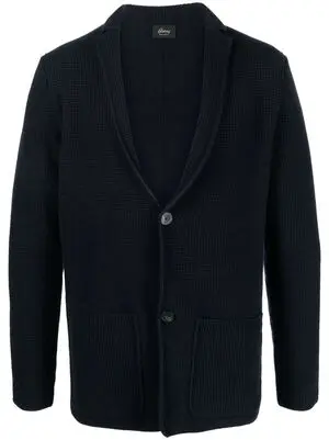 Brioni Waffle-knit Button-up Cardigan