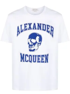 Alexander McQueen Logo-print Cotton T-shirt - White