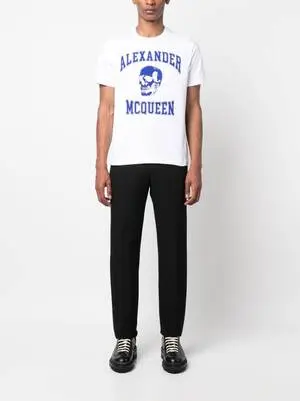 Alexander McQueen Logo-print Cotton T-shirt - White