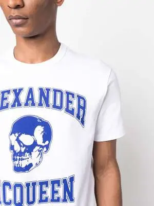 Alexander McQueen Logo-print Cotton T-shirt - White