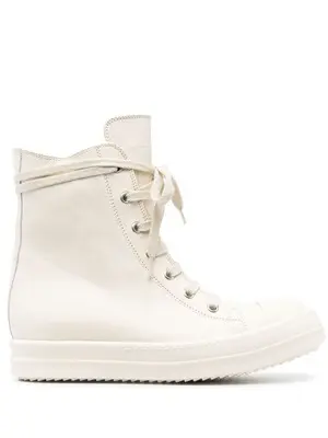 Rick Owens Edfu Leather Ankle Boots - Neutrals