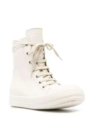 Rick Owens Edfu Leather Ankle Boots - Neutrals