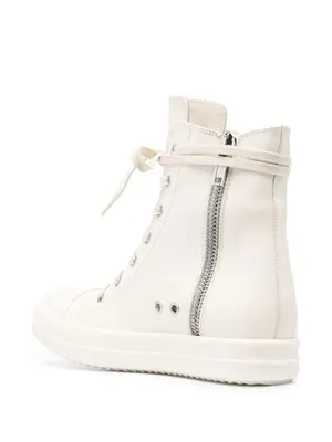 Rick Owens Edfu Leather Ankle Boots - Neutrals