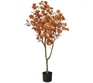 NEARLY NATURAL 4' Autumn Eucalyptus Tree - One-color