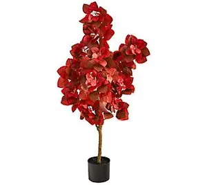 NEARLY NATURAL 4' Autumn Pomegranate Artificial Tree - One-color
