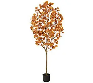 NEARLY NATURAL 6' Autumn Eucalyptus Artificial Ee - One-color