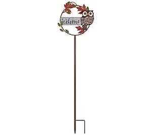 SUNSET VISTA DESIGNS Sunset Vista Owl Welcome Stake 42 - One-color
