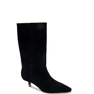 KENNETH COLE Meryl Pointed Toe Boots - Black Suede
