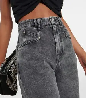 Isabel Marant Étoile Lemony Bleached Wide-leg Jeans
