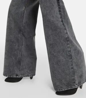 Isabel Marant Étoile Lemony Bleached Wide-leg Jeans