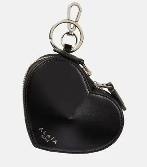 Alaïa Le Cœur Mini Leather Coin Purse - Black