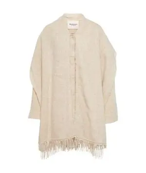 MARANT ETOILE Faty Scarf-detailed Wool-blend Coat - Neutrals