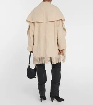 MARANT ETOILE Faty Scarf-detailed Wool-blend Coat