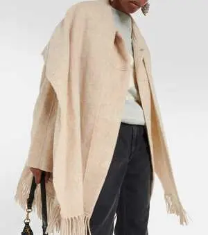 MARANT ETOILE Faty Scarf-detailed Wool-blend Coat