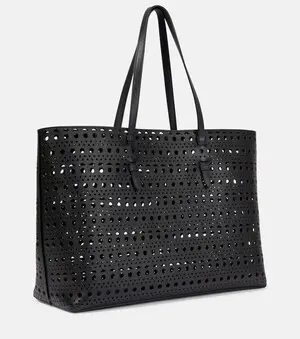 Alaïa Le Mina 44 Vienne Leather Tote Bag - Black