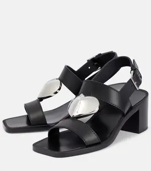 Alaïa Le Coeur Leather Sandals