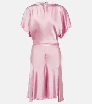 Victoria Beckham Draped Satin Minidress