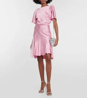 Victoria Beckham Draped Satin Minidress