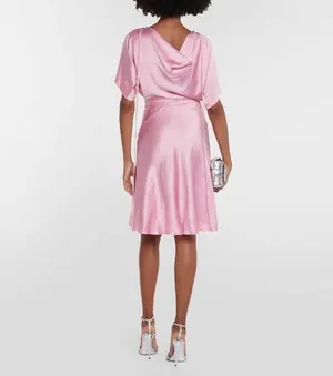 Victoria Beckham Draped Satin Minidress