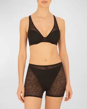 Natori Pretty Smooth Lace Contour Bra - Black