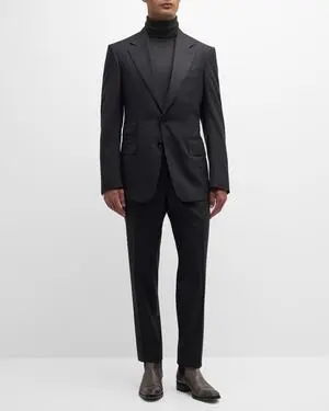TOM FORD Shelton Pinstripe Suit - Dark Grey