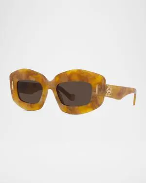 Loewe Loewe Rectangle Sunglasses Havana Brown