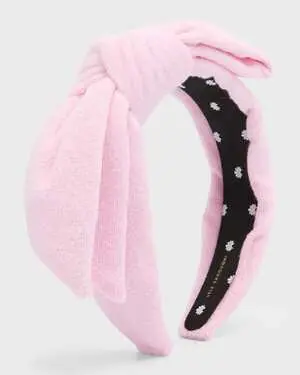 Lele Sadoughi Holly Terry Cloth Headband - Shell Pink  display picture 2