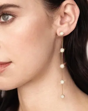 Ettika Crystal Pave Ball Drop Earrings