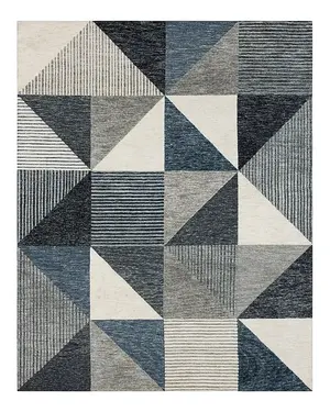 DREW & JONATHAN HOME Bowen Oblique Area Rug, 5'3 X 7'10 - Blue/tan