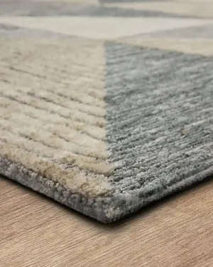 DREW & JONATHAN HOME Bowen Oblique Area Rug, 8' X 10 - Tan/blue
