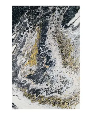 DALYN RUG COMPANY Kikiamo Kk13 Area Rug, 5' X 7'6 - Graphite/black