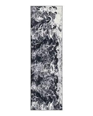 DALYN RUG COMPANY Kikiamo Kk14 Runner Area Rug, 2'3 X 7'6 - Marble/black