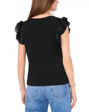 Vince Camuto Tiered Ruffle Sleeve Tee