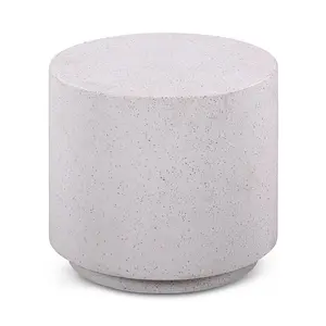 TOV FURNITURE Terrazzo Light Speckled Side Table - Grey