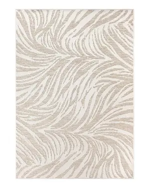 ORIAN Knitweave Indoor/outdoor Milawi Area Rug, 5'3 X 7'6 - Driftwood/beige