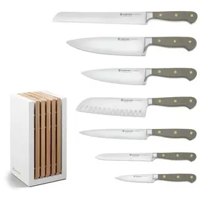 WUSTHOF Classic 8 Piece Designer Knife Block Set - Velvet Oyster