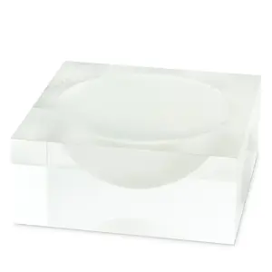 TIZO Design Lucite Frosted White Bowl - No Color