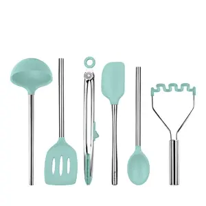 TOVOLO Silicone Utensil 6 Piece Set - Aqua