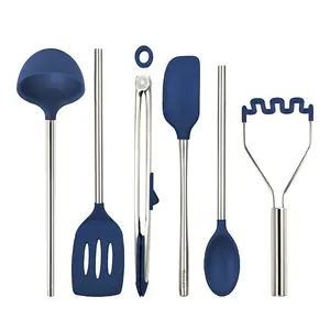 TOVOLO Silicone Utensil 6 Piece Set - Blue